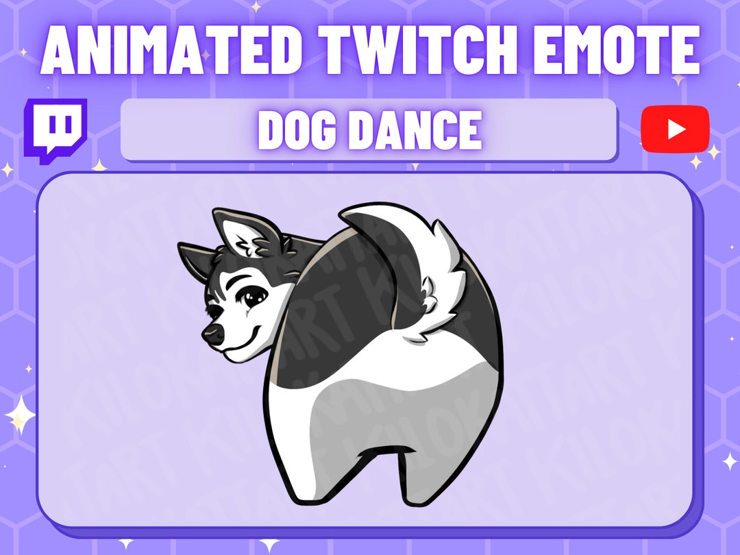 Animated Husky Dog Dance Emote - Kawaii - Twitch - Discord - Stream ...