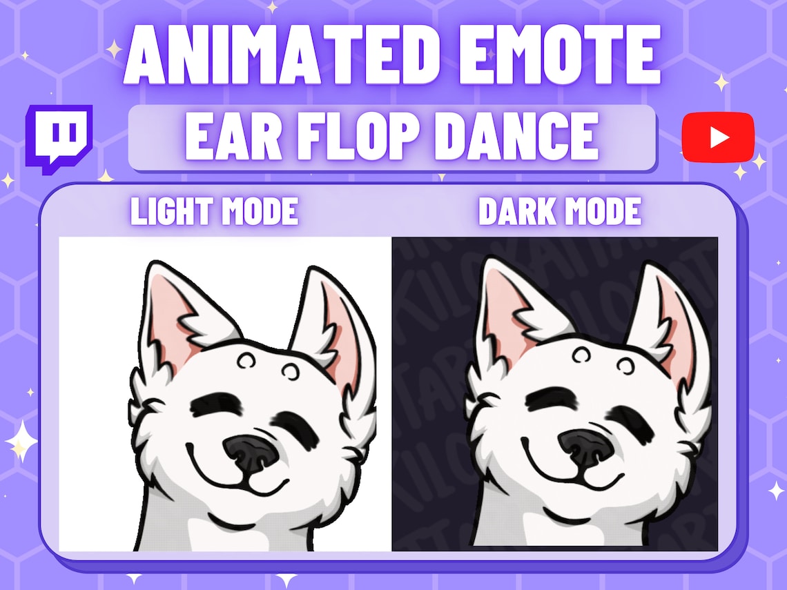 Animated Dog Ear Flop Emote - Kawaii - Twitch - Discord - Stream ...