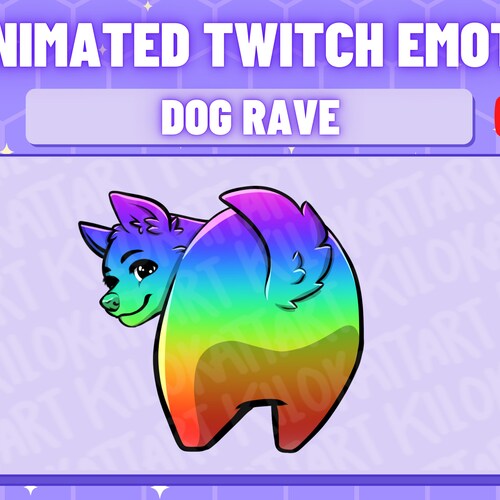 Animated Chibi Rave Dog Dance Emote Twitch Discord - Etsy
