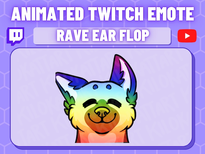 Animated RAVE German Shepherd Ear Flop Emote - Kawaii - Twitch ...