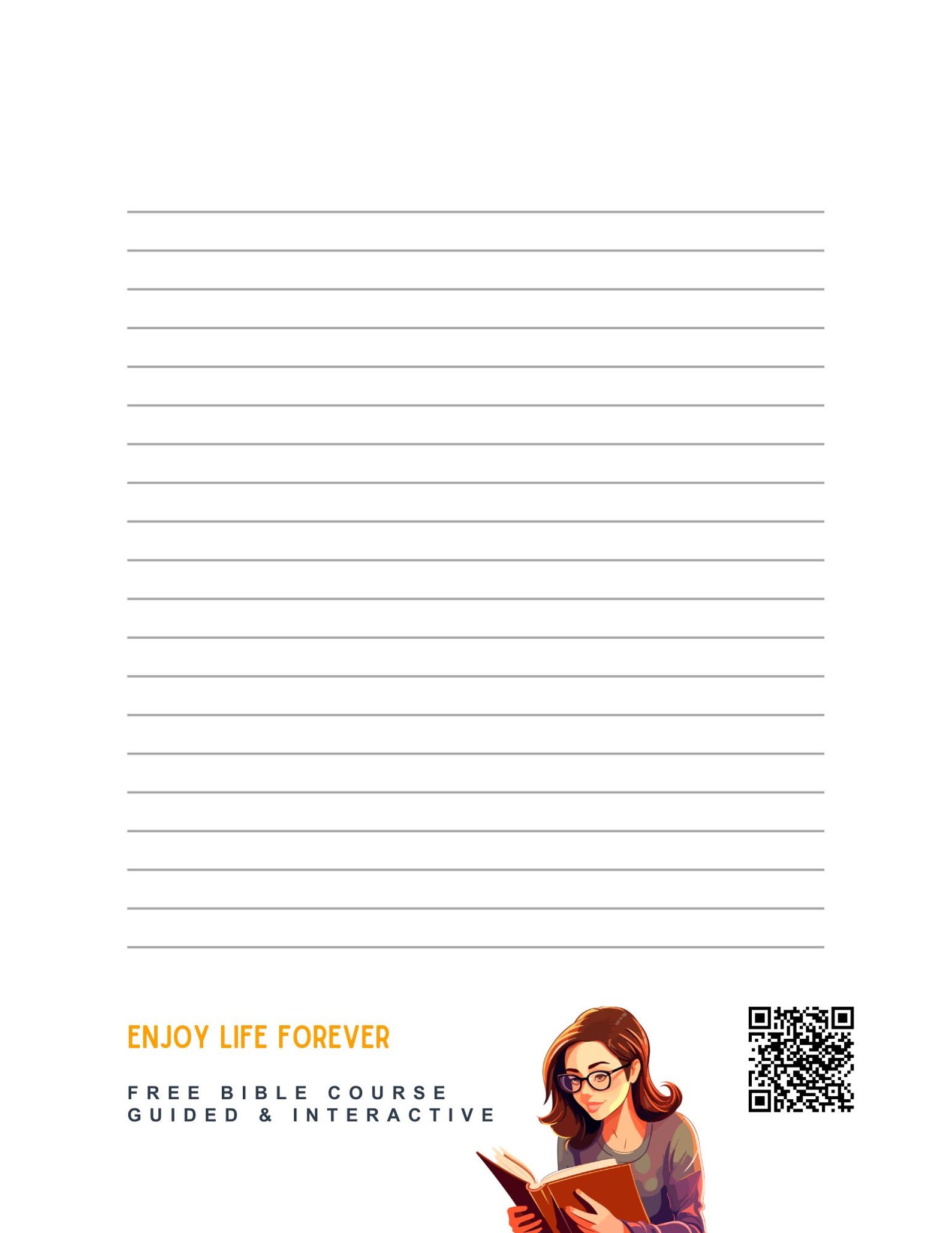 Enjoy Life Forever Letter Writing Paper: JW Bible Study Template ...