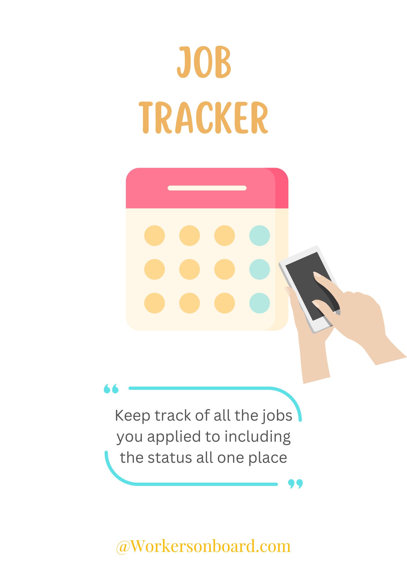 Simple Job Tracker: Minimalist Digital Planner (downloadable) - Etsy