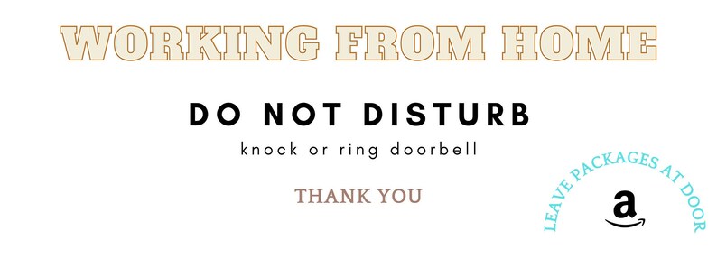 Do Not Disturb Sign: Work From Home Office Decor (digital File) - Etsy