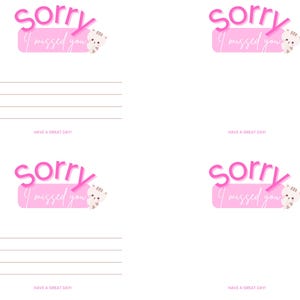 JW Sorry I Missed You Cards: Colorful Note Card Bundle - Etsy