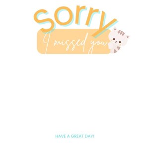 JW Sorry I Missed You Card: Printable Stationery Template (digital ...