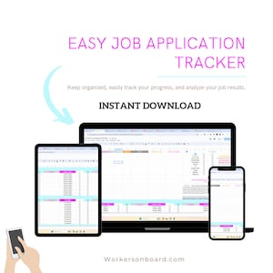 Job Application Tracker, Google Sheets, Organizer, Digital Download ...