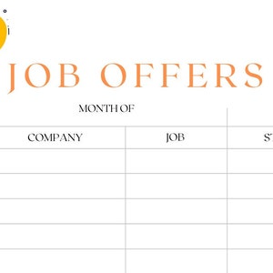 Simple Job Tracker: Minimalist Digital Planner (downloadable) - Etsy