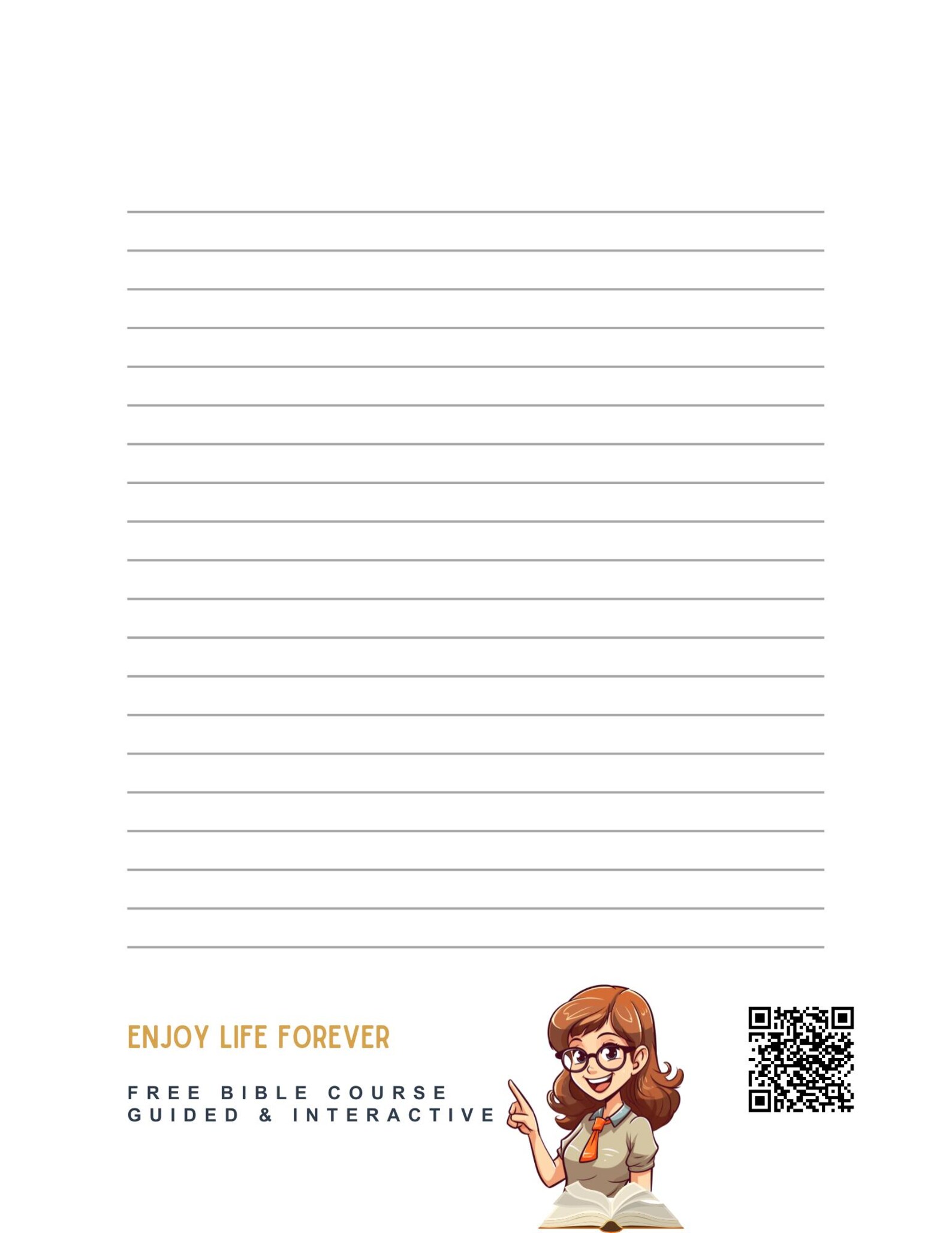 Enjoy Life Forever Letter Writing Paper: JW Bible Study Template ...