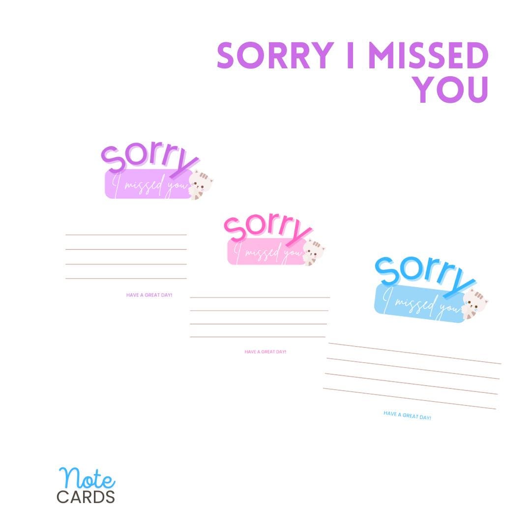 JW Sorry I Missed You Card L JW Sorry Card L JW Template L Missed You ...
