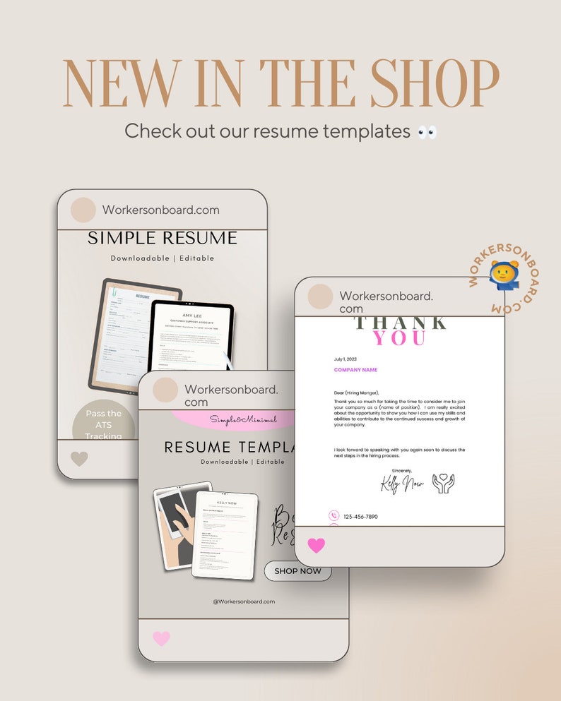 Simple Resume Template: Ats-friendly, Cover Letter (canva) - Etsy