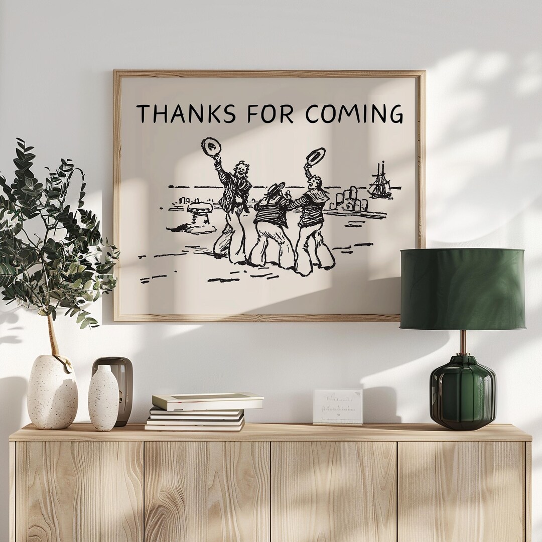 Thanks for Coming Home Print, Vintage Sailor Print, Trendy Home Wall ...