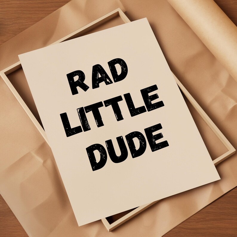 Rad Little Dude Digital Print, Boy Nursery Decor, Playroom Decor ...