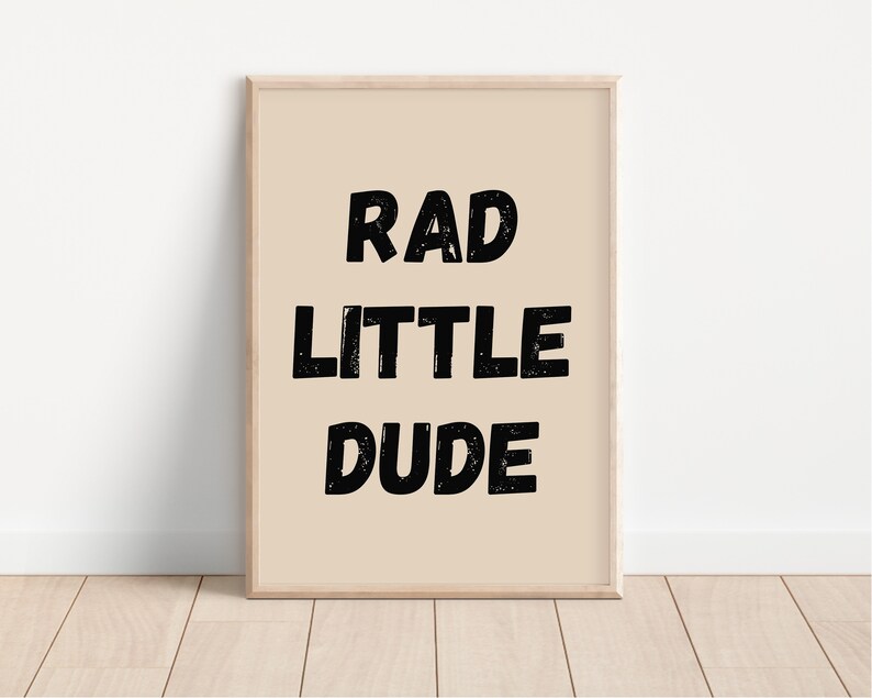 Rad Little Dude Digital Print, Boy Nursery Decor, Playroom Decor ...