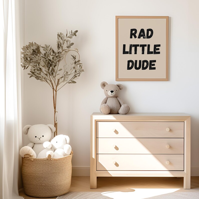 Rad Little Dude Digital Print, Boy Nursery Decor, Playroom Decor ...