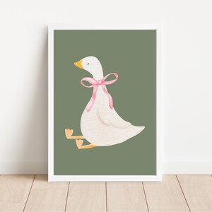 Cute Goose Wall Art, Silly Goose Wall Art, Nursery Room Decor, Playroom ...