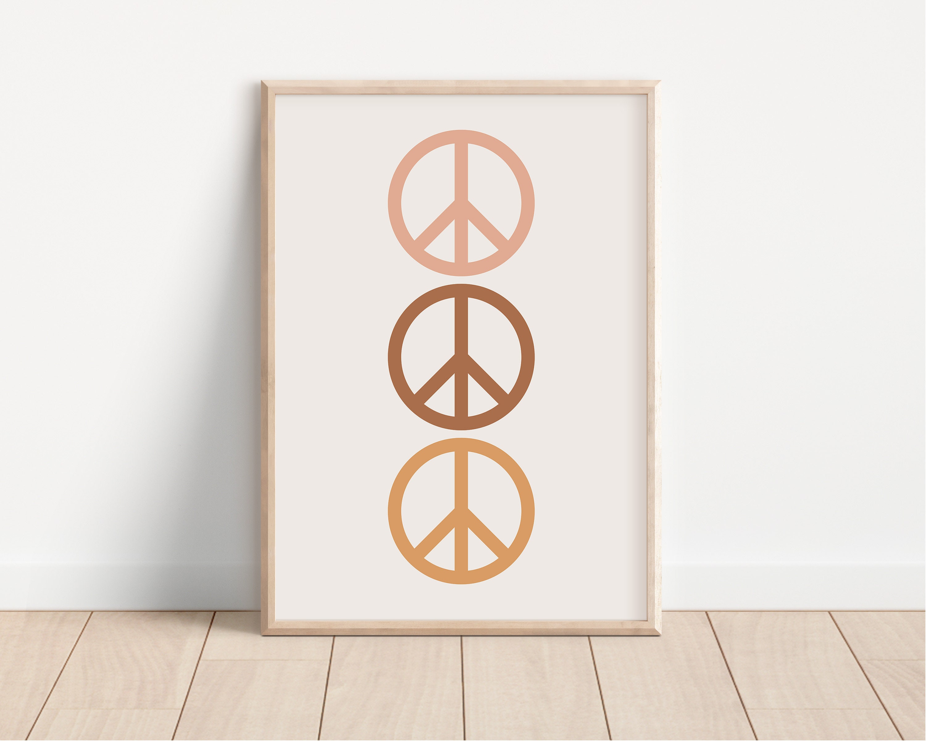 Boho Peace Sign Digital Print, Girl or Boy Room Decor, Playroom Decor ...