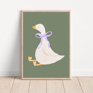 Cute Goose Wall Art, Silly Goose Wall Art, Nursery Room Decor, Playroom ...