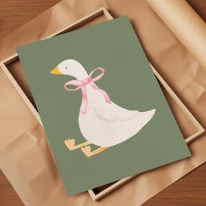 Cute Goose Wall Art, Silly Goose Wall Art, Nursery Room Decor, Playroom ...