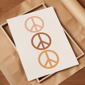 Boho Peace Sign Digital Print, Girl or Boy Room Decor, Playroom Decor ...