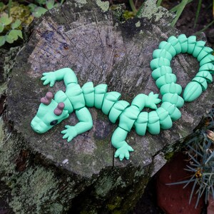 3D Printed Articulating Green Garden Dragon - Etsy
