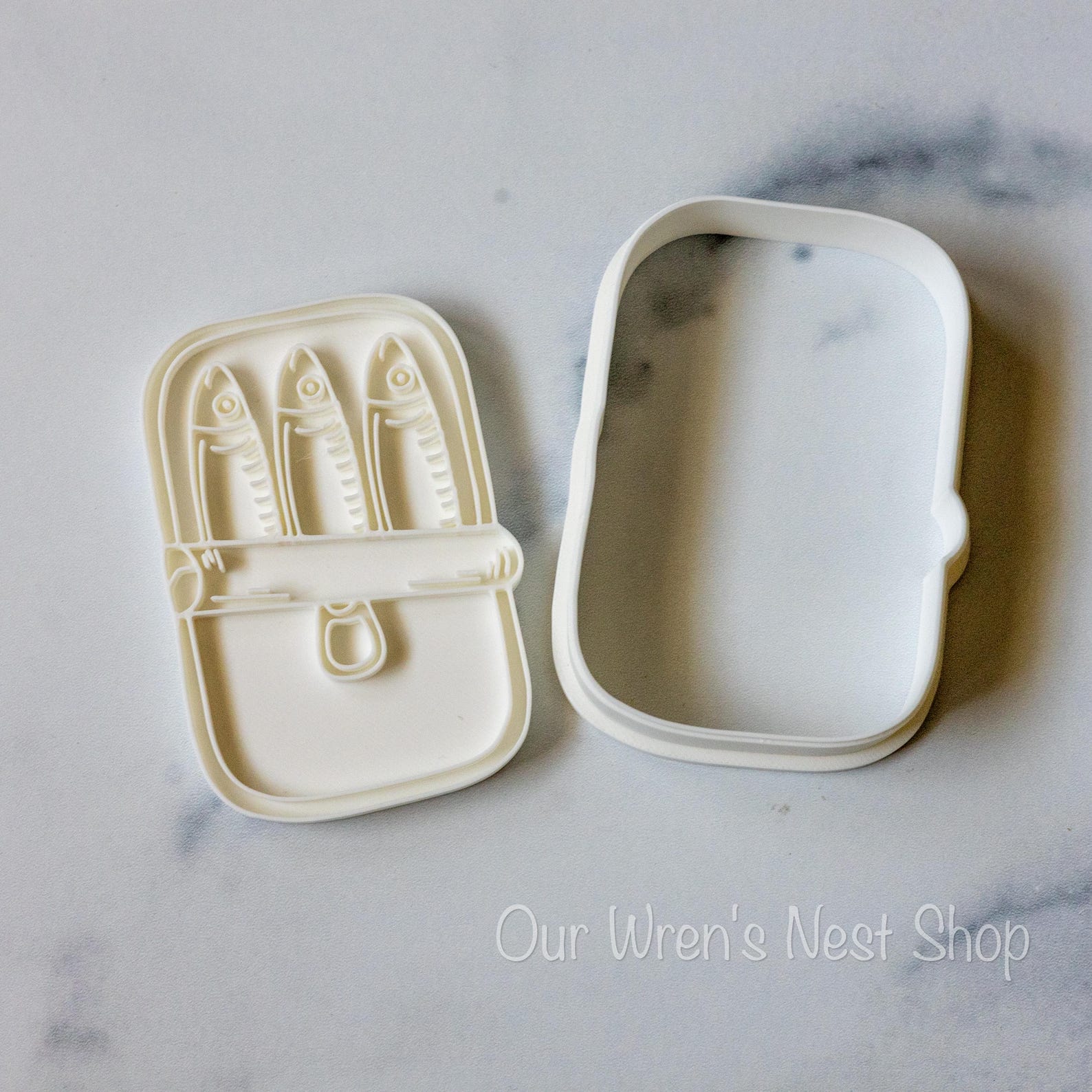 3D Printed Silly Sardines in a Tin Stamp and Cookie Cutter Set - Etsy