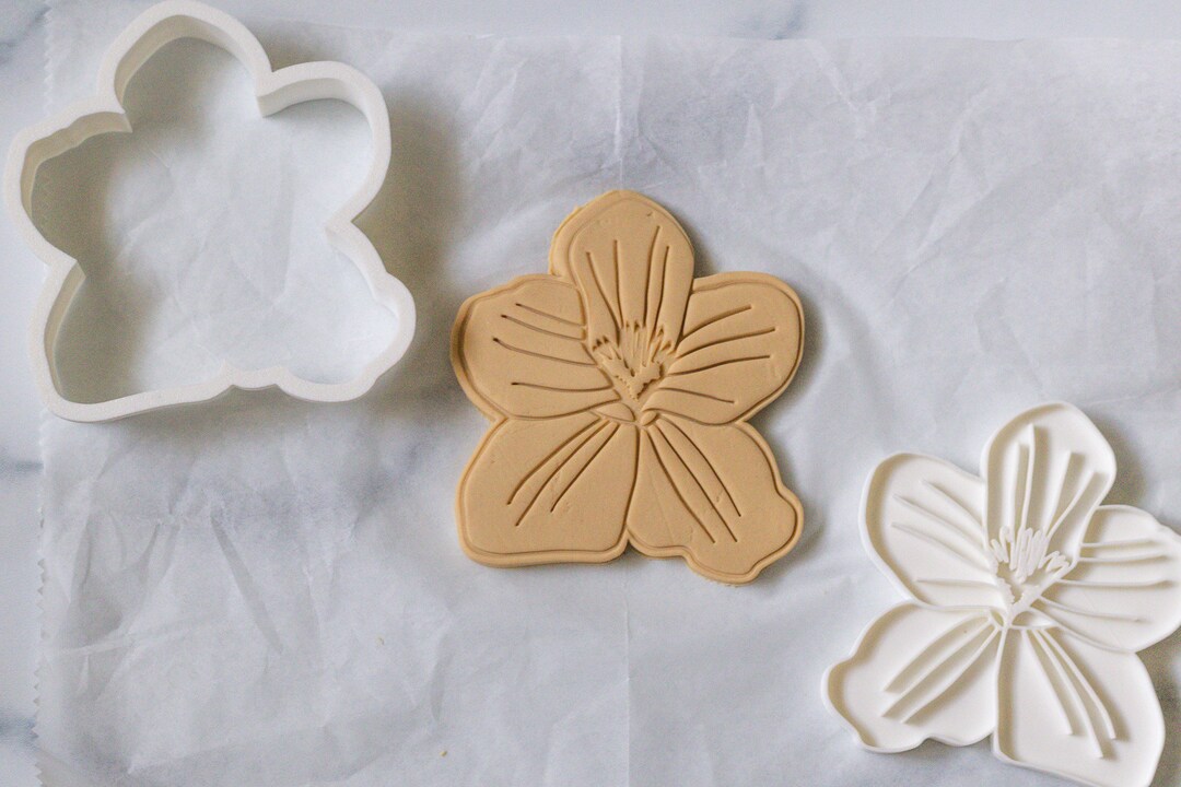 3D Printed Violet Flower Stamp and Cookie Cutter Set - Etsy