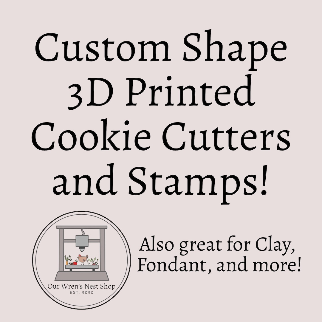 3D Printed Custom Cookie Cutter and Stamp Set – Personalized for Baking ...