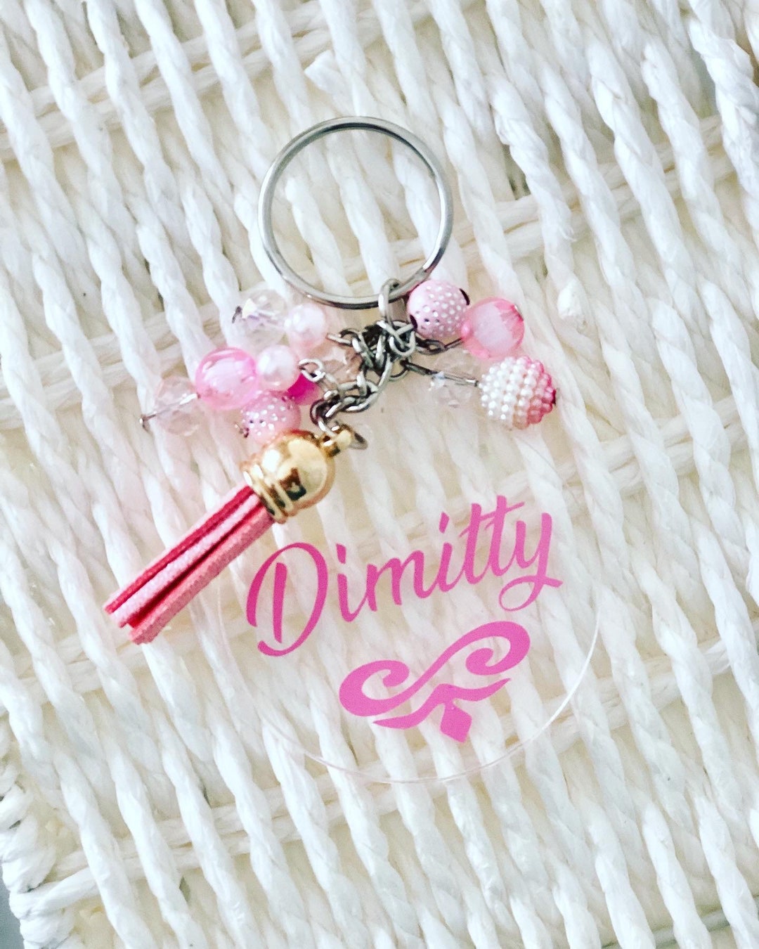 Bling Key Ring Keyring Acrylic Personalised - Etsy.de