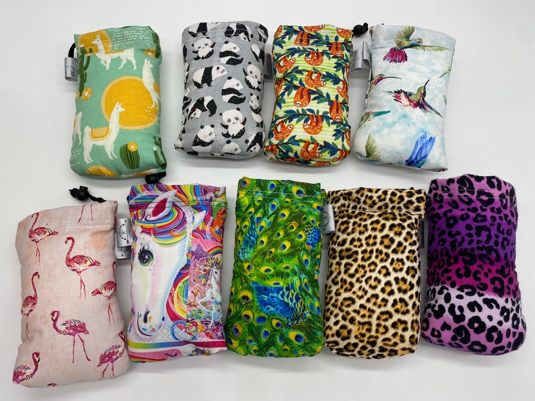 Animal Print Drawstring Pouch: Padded Sunglasses Case (7x4 Inch) - Etsy