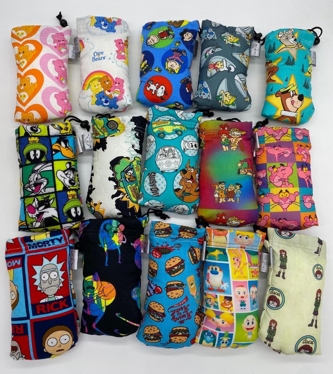 Assorted Cartoon 7x4 Inch Padded Drawstring Pipe Bags - Etsy