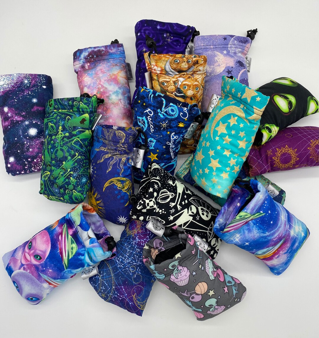 Galaxy Space Planets Zodiac Celestial Padded Drawstring Bag Pipe Pouch ...