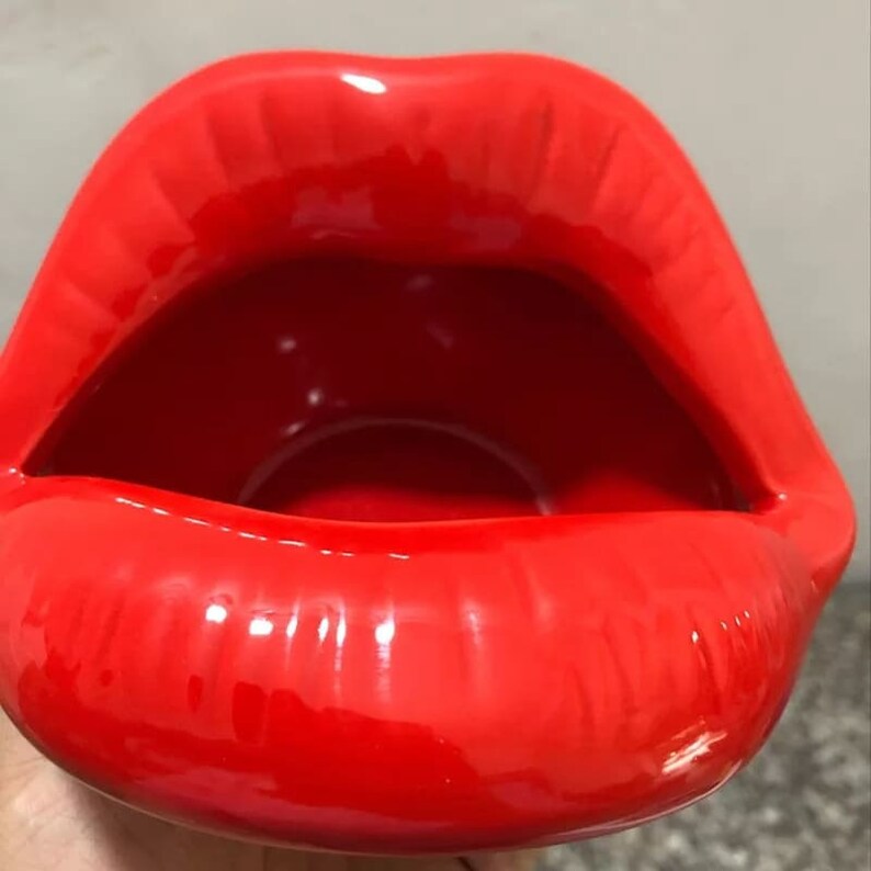 Cute Ceramic Lips Planter Creative Lips Ash Tray | Etsy