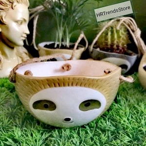Sloth Hanging Planter Cute Hanging Plant Pots Animal - Etsy