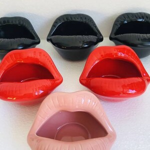 Cute Ceramic Lips Planter Creative Lips Ash Tray - Etsy