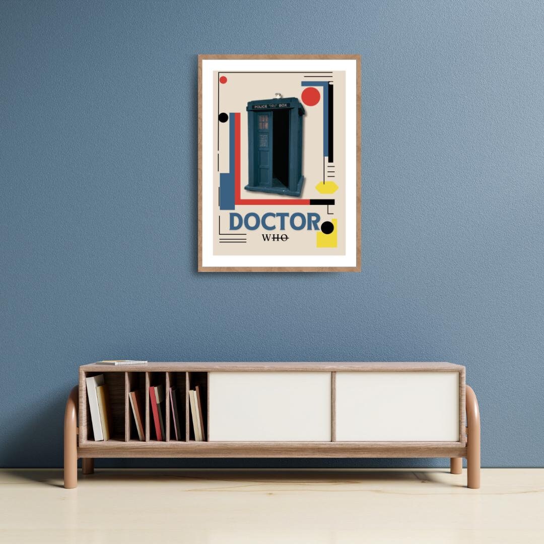 Mid-century Modern Doctor Who Poster | Retro Sci-fi, TARDIS Art ...