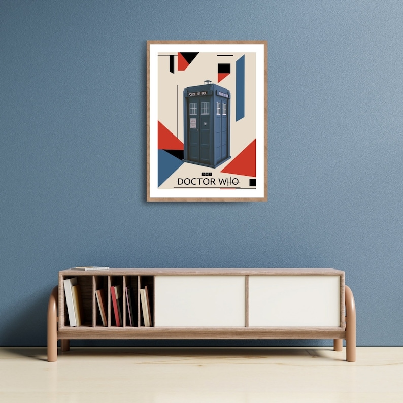 Doctor Who TARDIS Poster, Retro Sci-fi Art, Digital Download, Pop Art ...