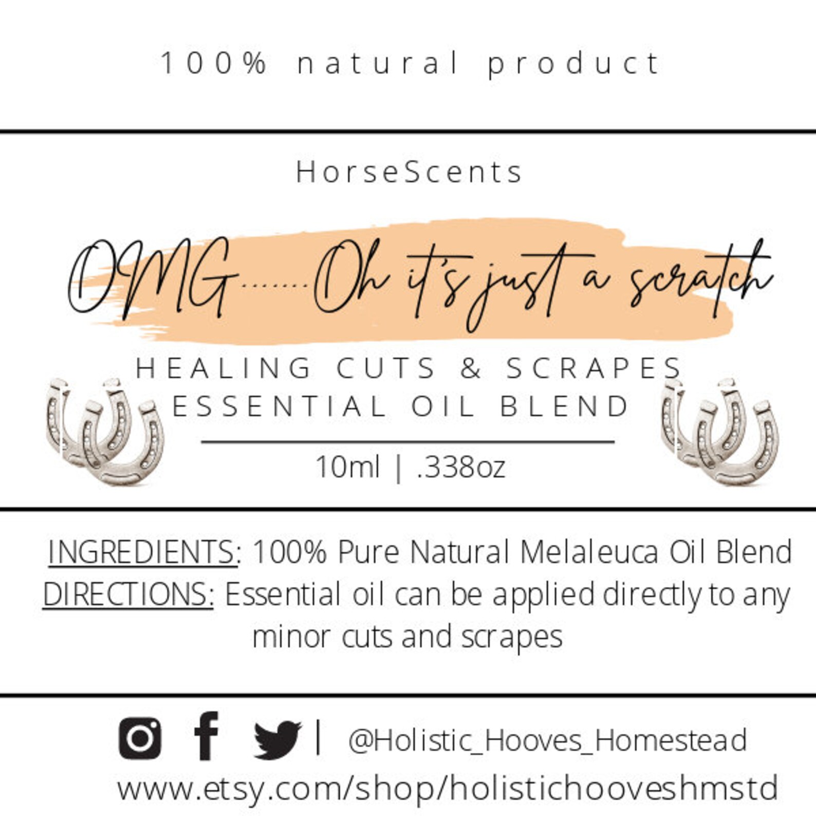 Horse Essential Oil Roller 10ml. Calm, De-stress & Relax Your Horse ...