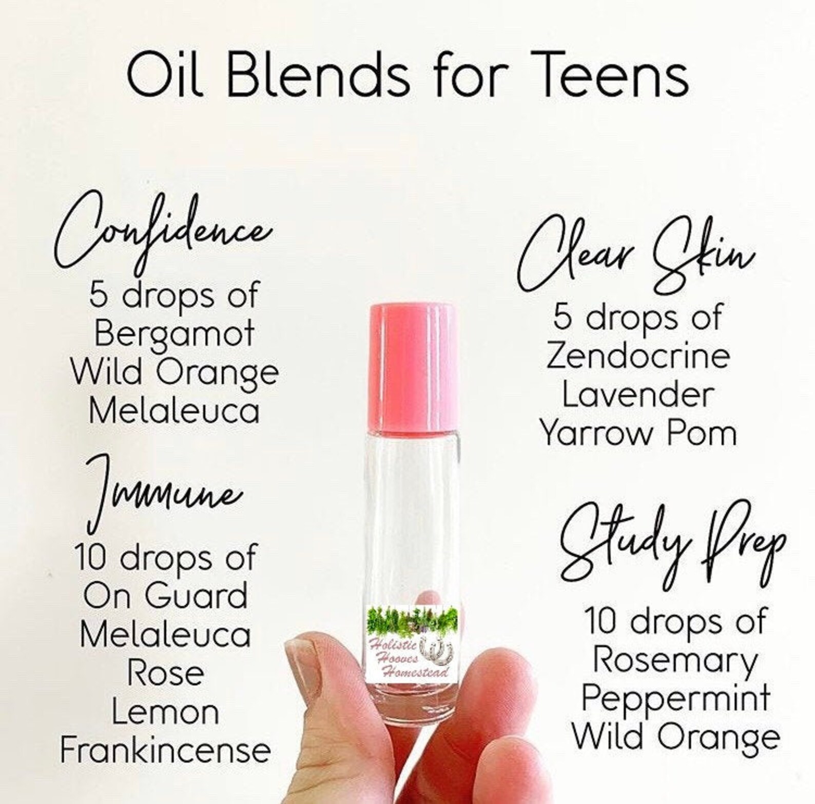 Oil Blends for Teens I Essential Oil Roller 10ml. I Free Shipping - Etsy