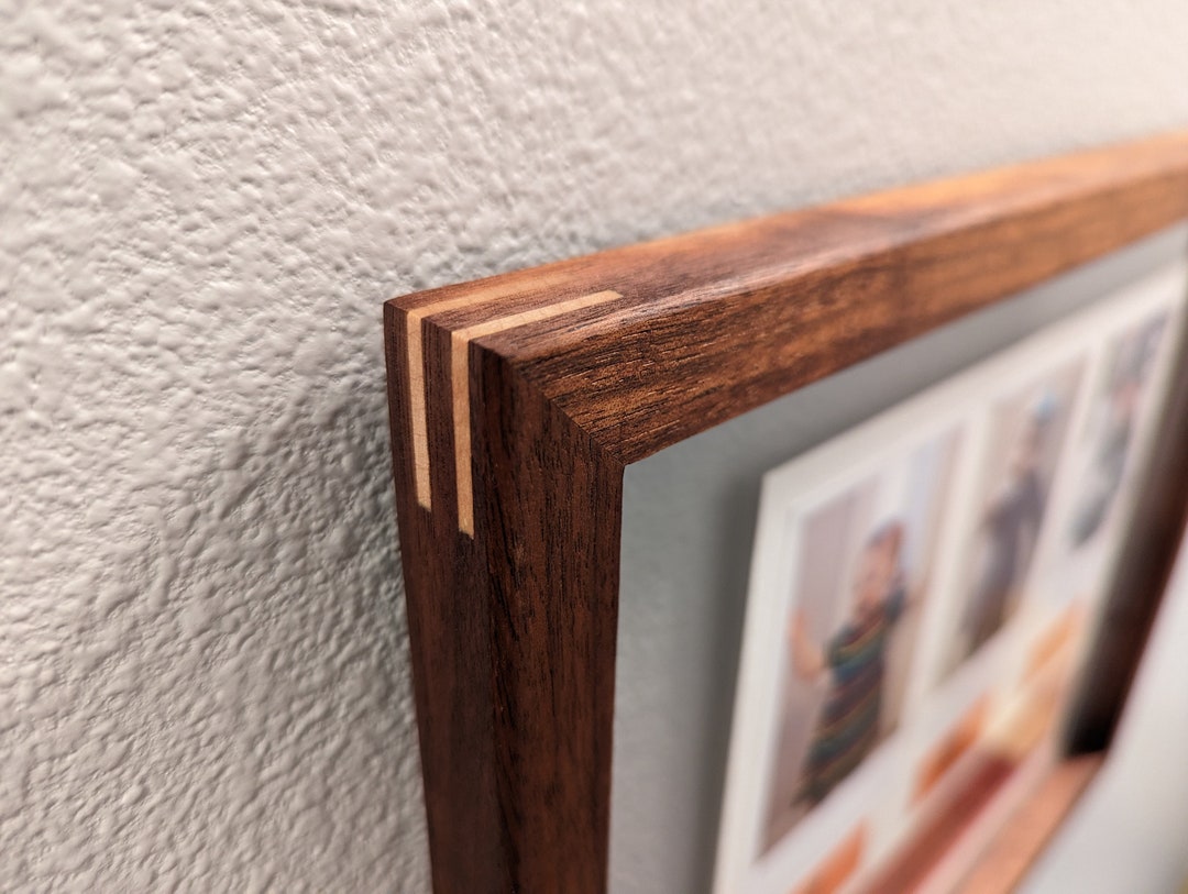 Frame 03 Walnut With Maple Splines Floating Artwork Handmade Picture ...