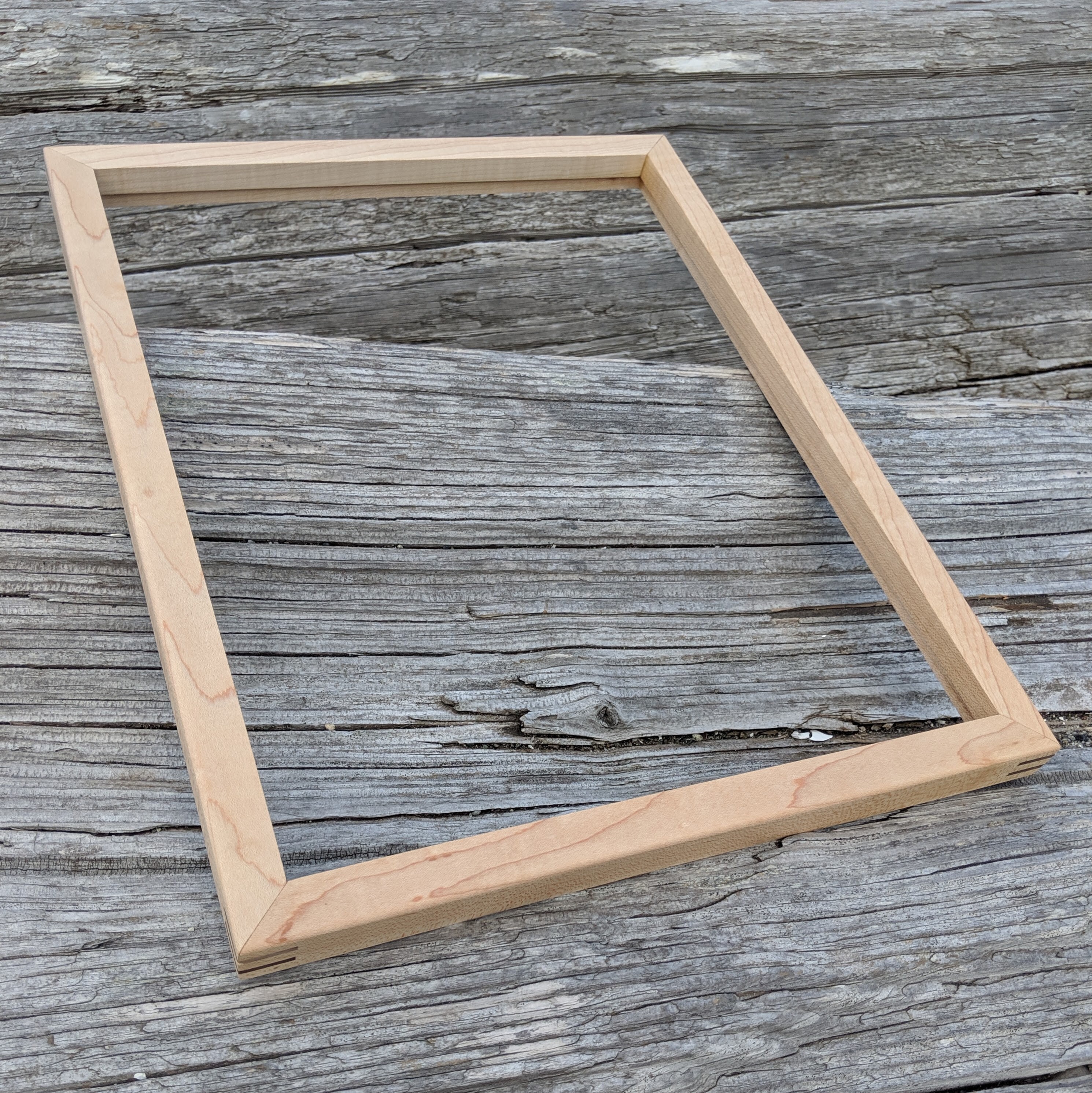 Frame 02 Maple With Walnut Splines Handmade Picture Frame - Etsy