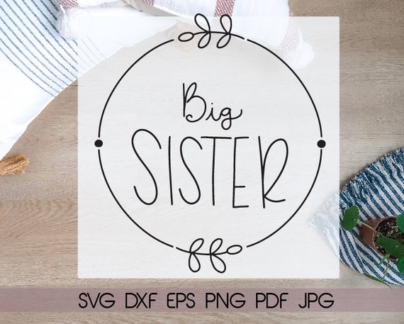 Gran hermana clip art bebé hermana svg imprimible vinilo - Etsy España