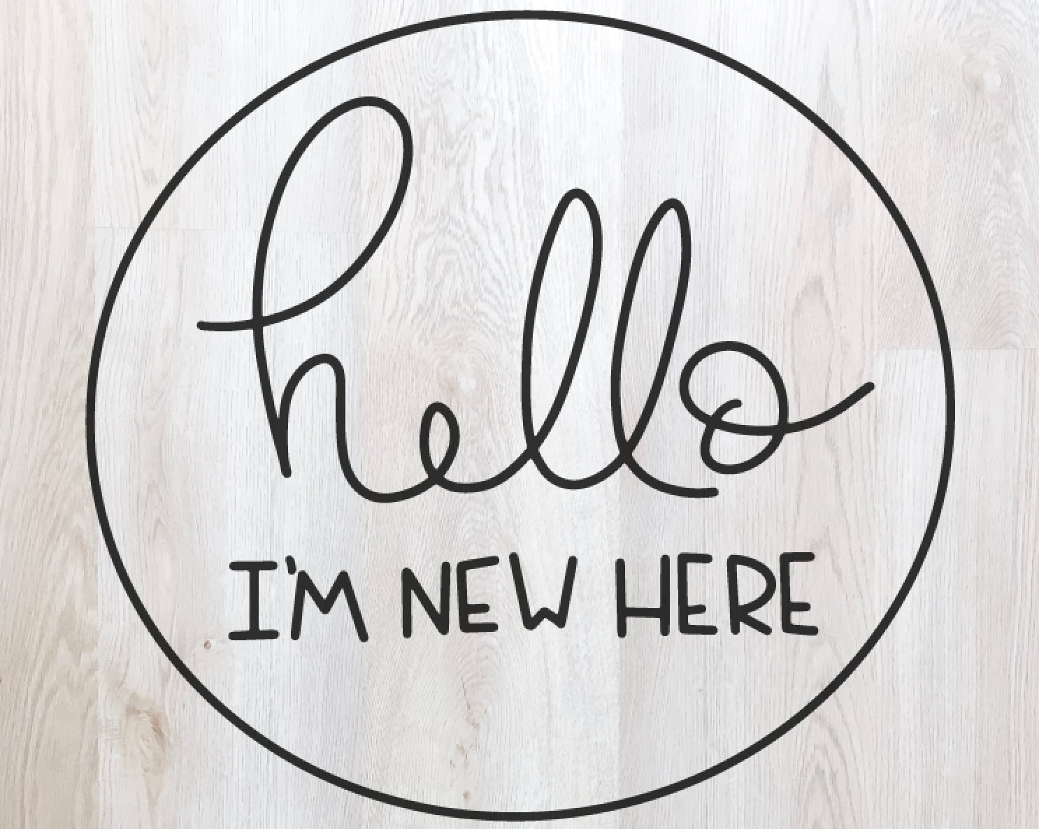 Hello I'm New Here, Baby Onesie Clip Art, New Baby Svg Printable ...