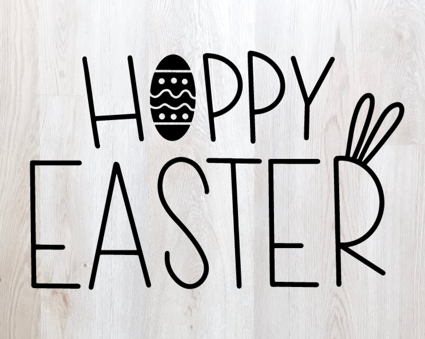 Hoppy Easter Clipart, Hand Drawn SVG File, Rabbit With Glasses, Vector ...