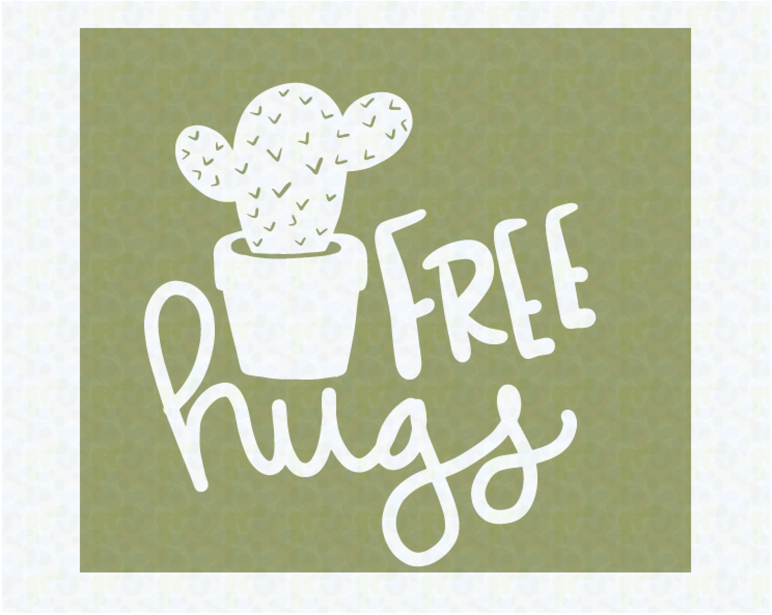 Cactus free hugs clipart Hand Drawn SVG file Cactus art | Etsy