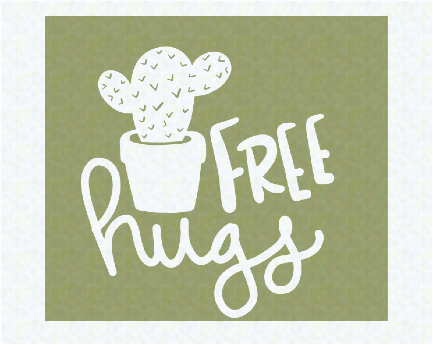 Cactus Free Hugs Clipart Hand Drawn SVG File Cactus Art - Etsy