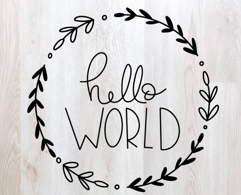 Hello World Baby Onesie Clip Art, New Baby Svg Printable, Newborn Vinyl ...