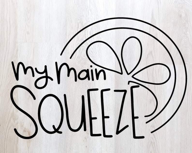 Main Squeeze Clipart Hand Drawn SVG File Valentines Day Art | Etsy