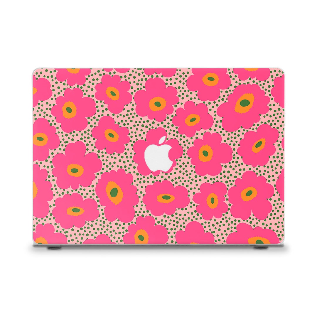 Cute MacBook Case Pink Flowers MacBook Air 13 15 M2 MacBook Pro 13 Pro ...