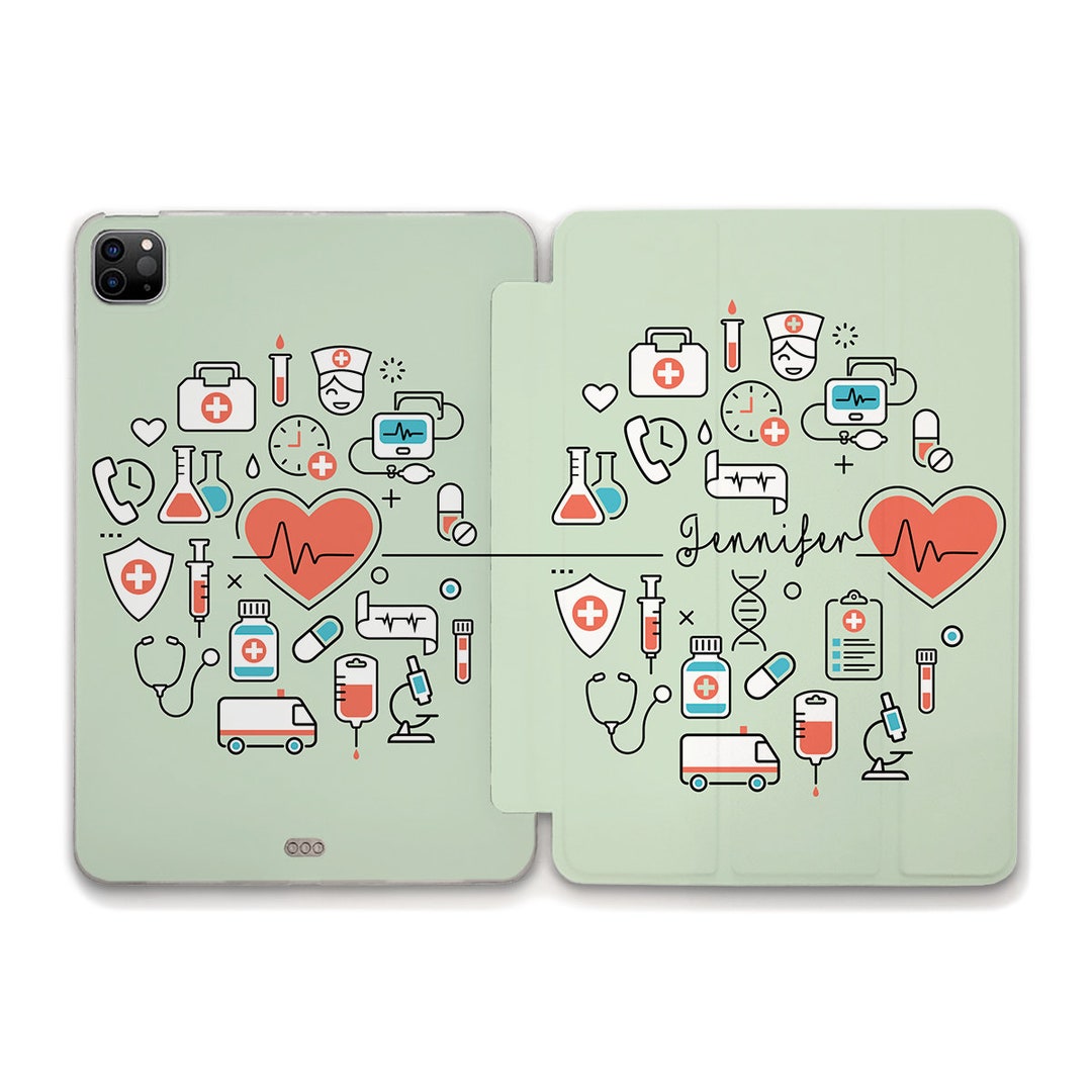 Nurse iPad Case Name iPad 10.2 10.9 Air 5 Pro 12.9 11 iPad Mini 6 Cute ...