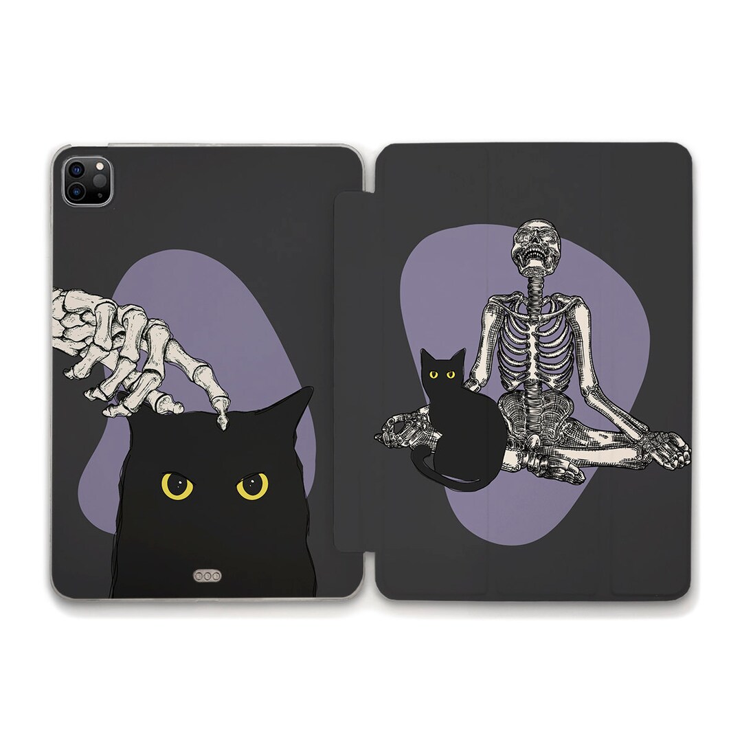 Goth iPad Case Black Cat iPad 10.2 9th 10.9 Air 5 4 Pro 12.9 11 2022 ...